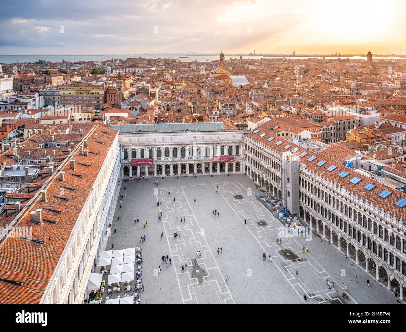 VENICE, ITALY - AUGUST 02, 2021: St Mark's Square from above, Italian ...