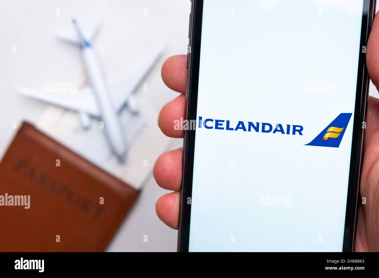 Icelandair boarding pass hi-res stock photography and images - Alamy