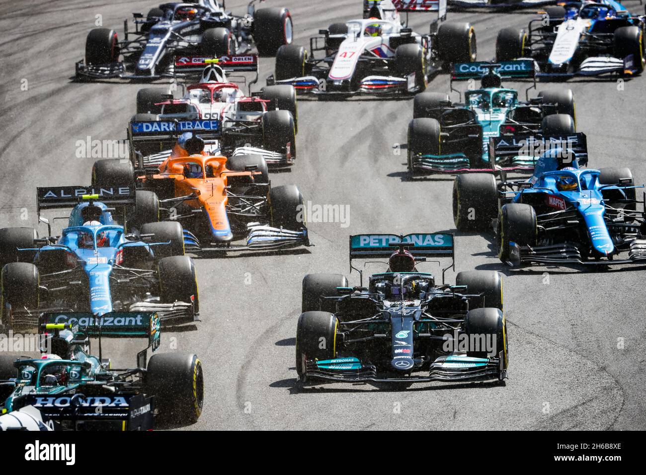 Sao Paulo, Brazil, 14/11/2021, start of the race, depart, 44 HAMILTON ...