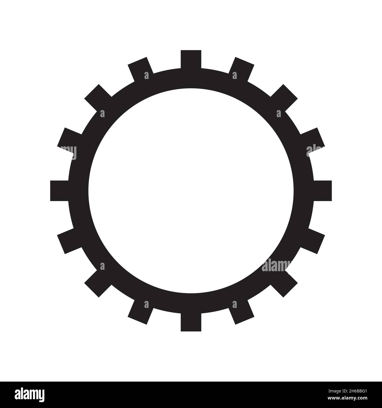 Gear or parts icon in simple style on white background isolated Stock ...
