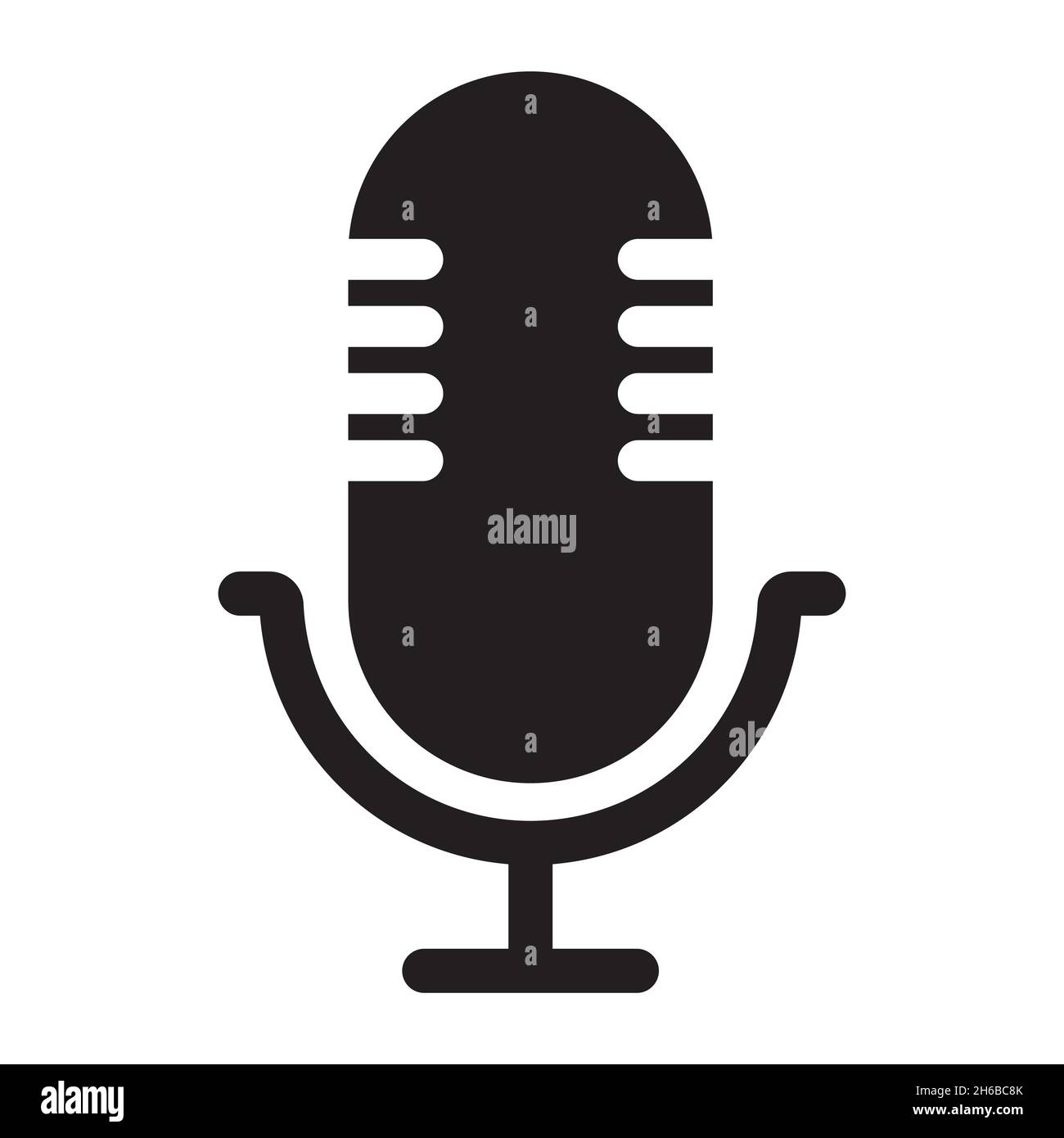 Microphone icon as a symbol of sound or music recording. Icon isolated ...