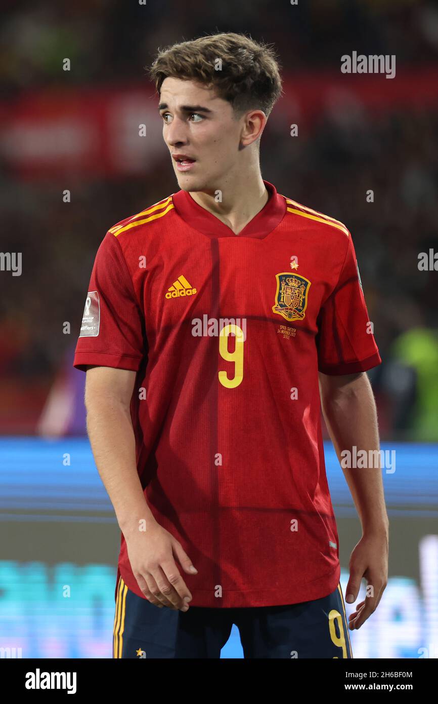 Seville, Seville, Spain. 14th Nov, 2021. Gavi of Spain during the FIFA ...