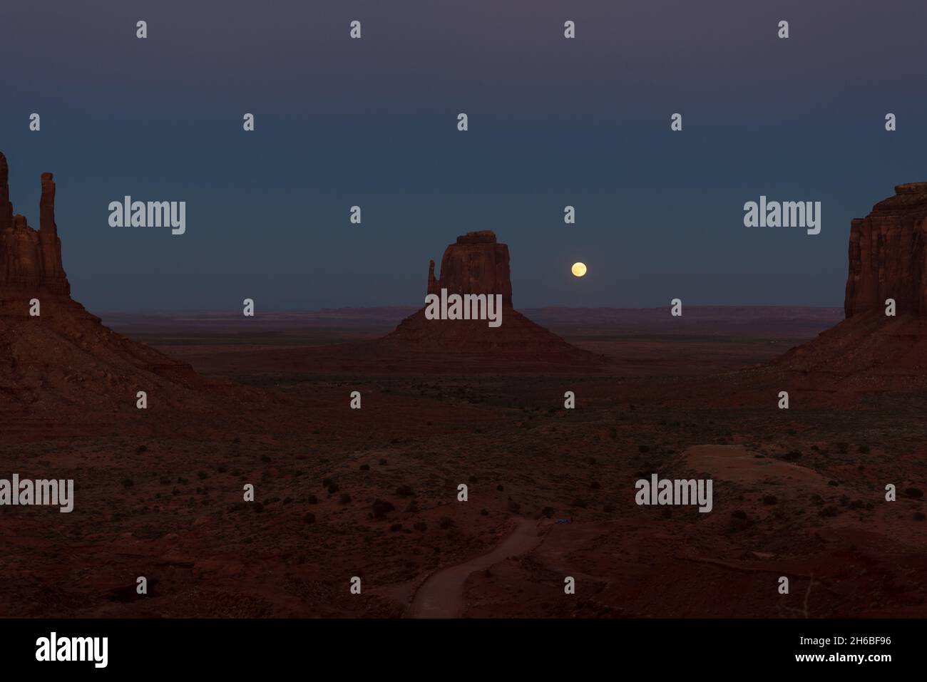 Full moon over monument valley, hi-res stock photography and images - Alamy