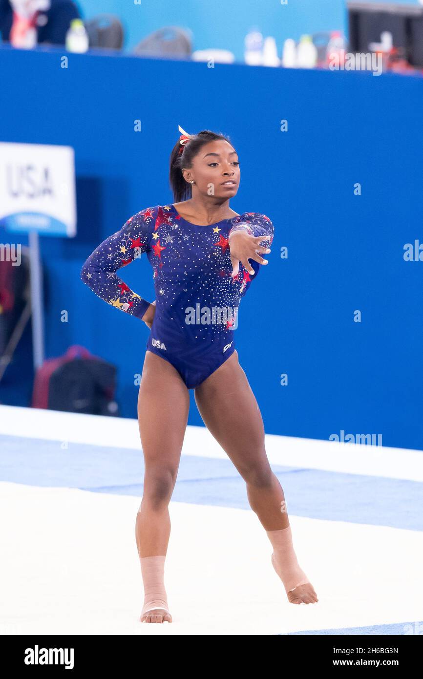 Tokyo, Japan. 25th July, 2021. Simone Biles of United States performs ...