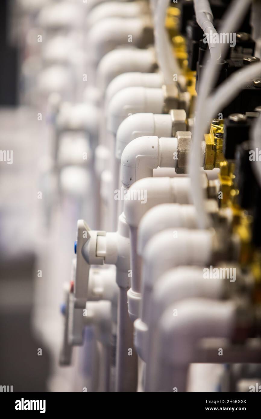 Image of various PVC pipes and fittings Stock Photo - Alamy