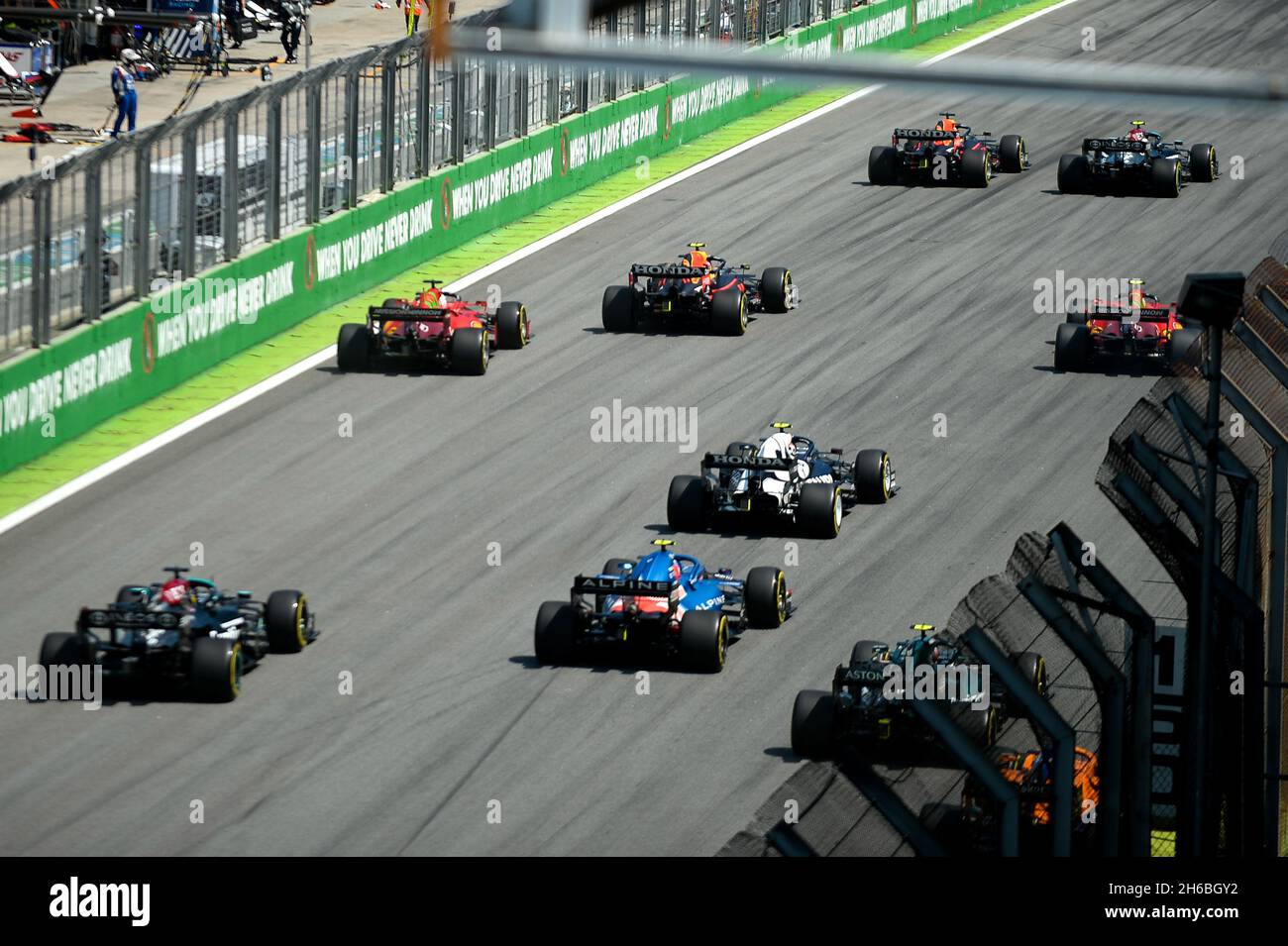 SP - Sao Paulo - 11/14/2021 - FORMULA 1 GP BRASIL 2021, RACE - Start of ...