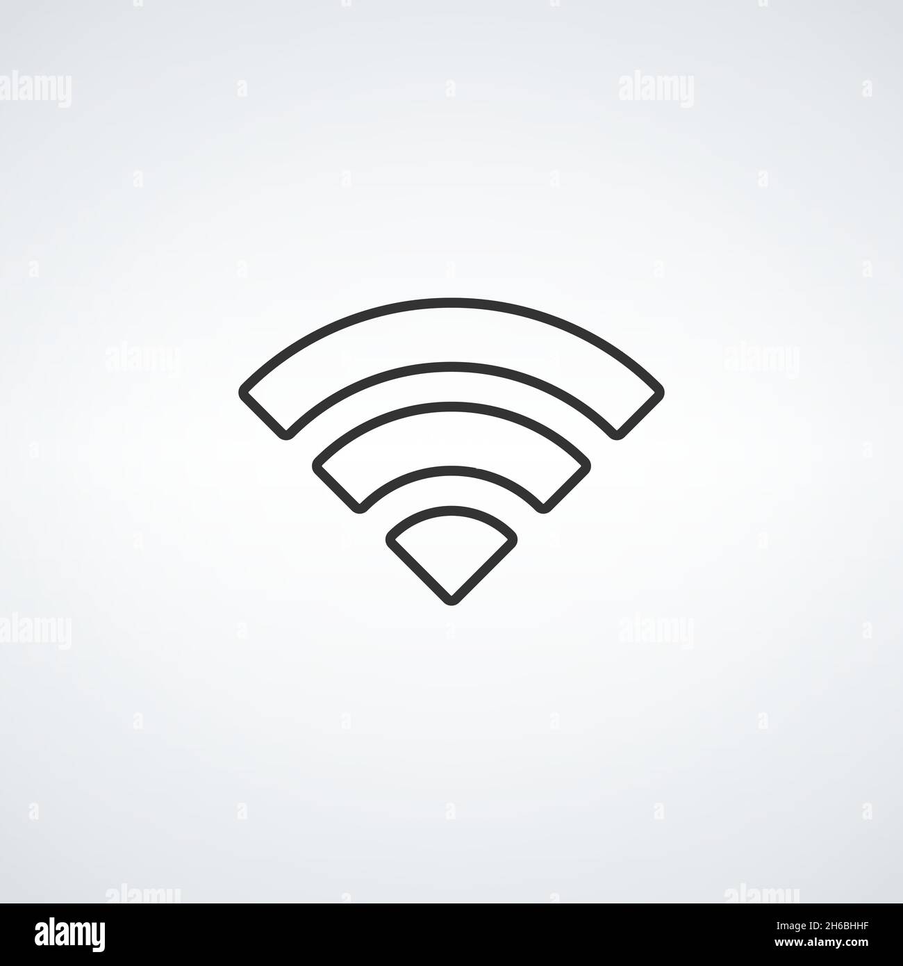 wifi sound signal connection, sound radio wave logo symbol. vector ...