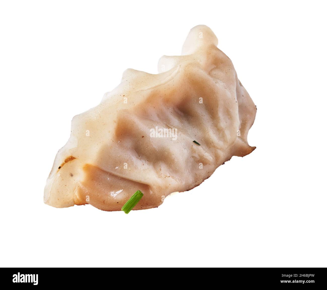 Single delicious chinese gyoza isolated on a white background Stock ...