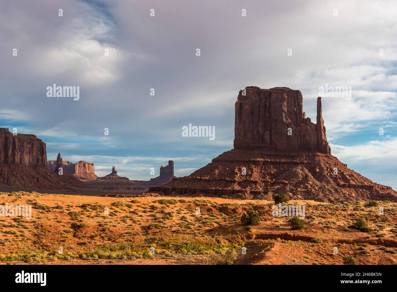 Iconic West Mitten Butte in the Monument Valley in Utah, USA Stock ...