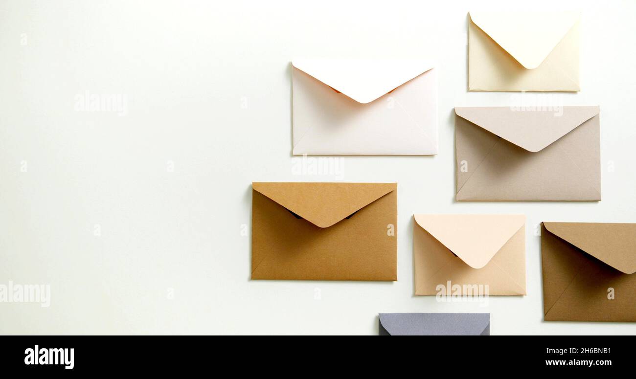 Top view paper envelopes hi-res stock photography and images - Alamy