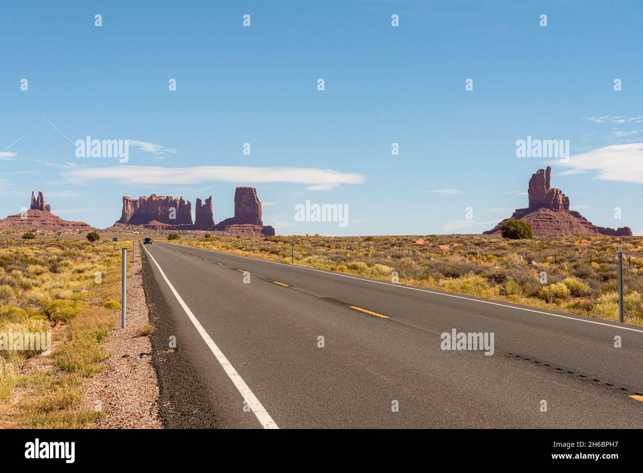 Famous highway in the Monument Valley, known from the movie Forrest ...