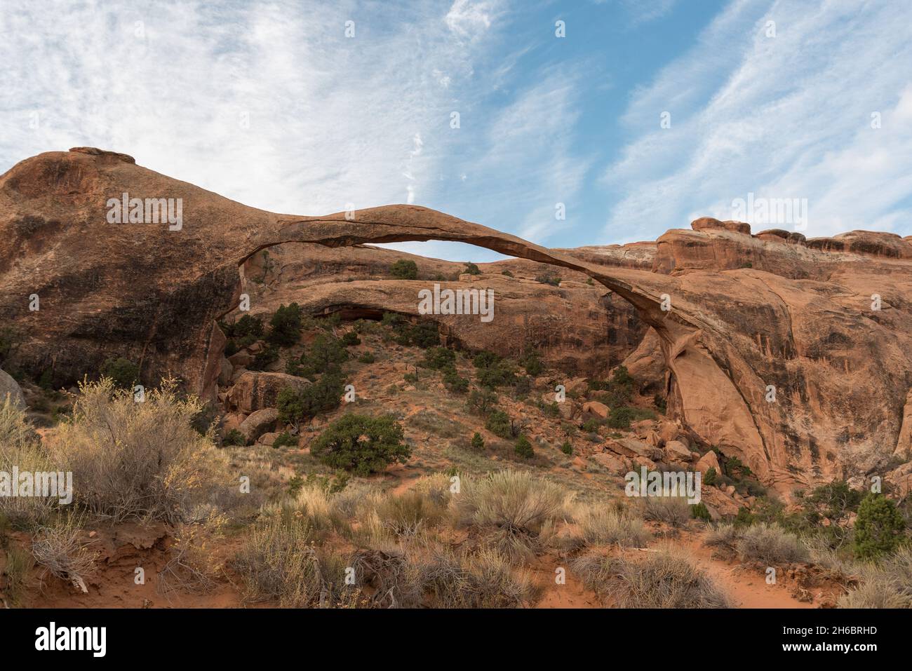 Famous fragile Landscape Arch in the Arches National Park, USA Stock ...