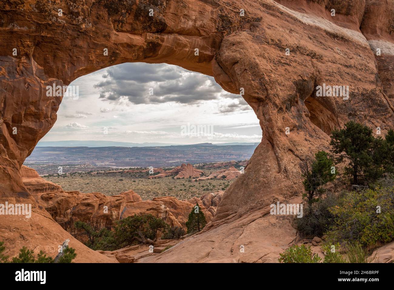 Great view on the Partition Arch in the Arches National Park, USA Stock ...