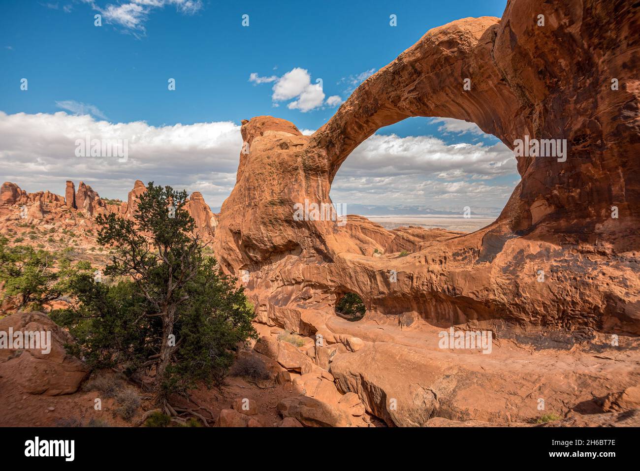 Famous Double Arch in the Arches National Park, USA Stock Photo - Alamy