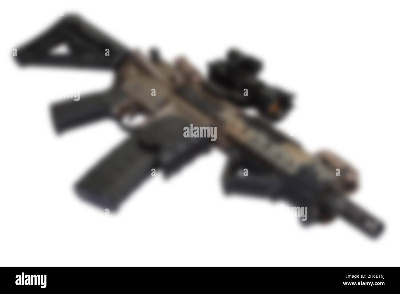 The variocolored blurred image special forces rifle Stock Photo - Alamy