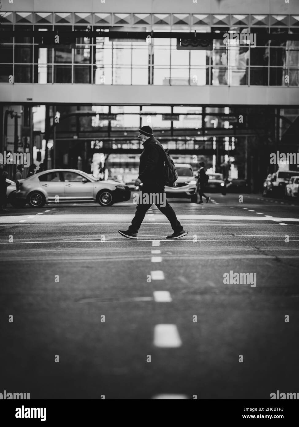 Person in warm clothes Black and White Stock Photos & Images - Alamy