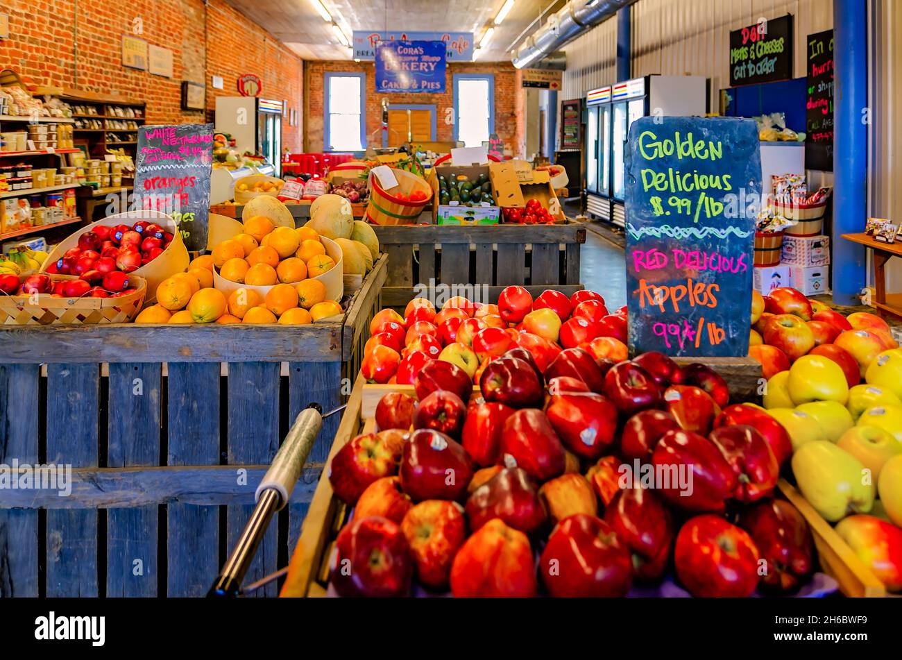 Apples and other produce items are displayed at B.T.C. Old-Fashioned ...