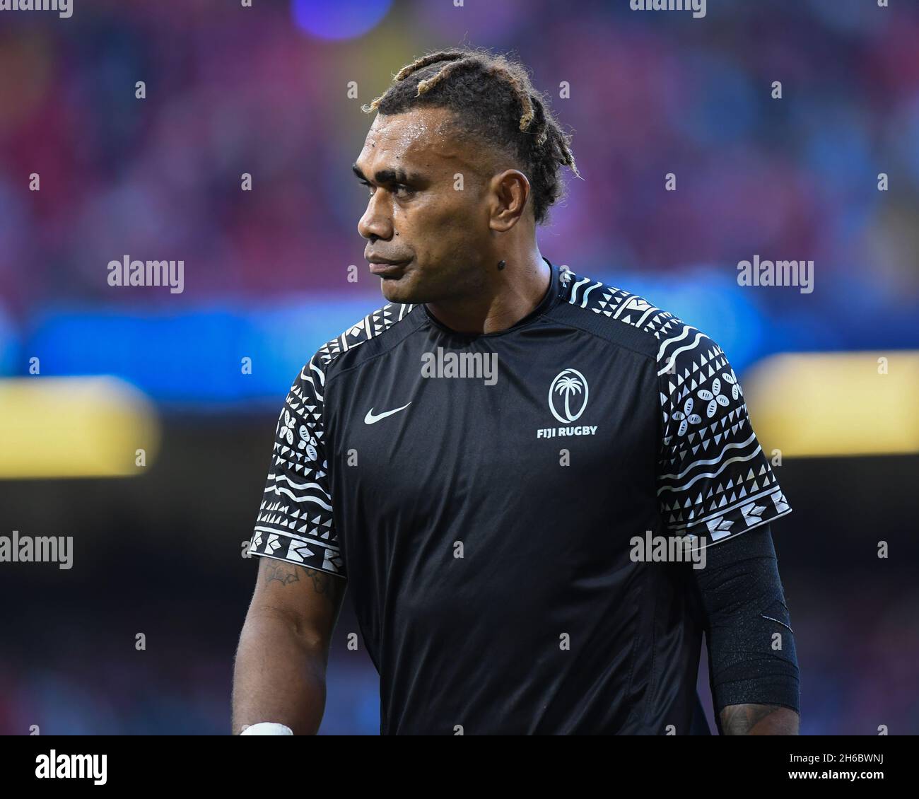Eroni Sau of Fiji, during the pre-game warmup Stock Photo - Alamy