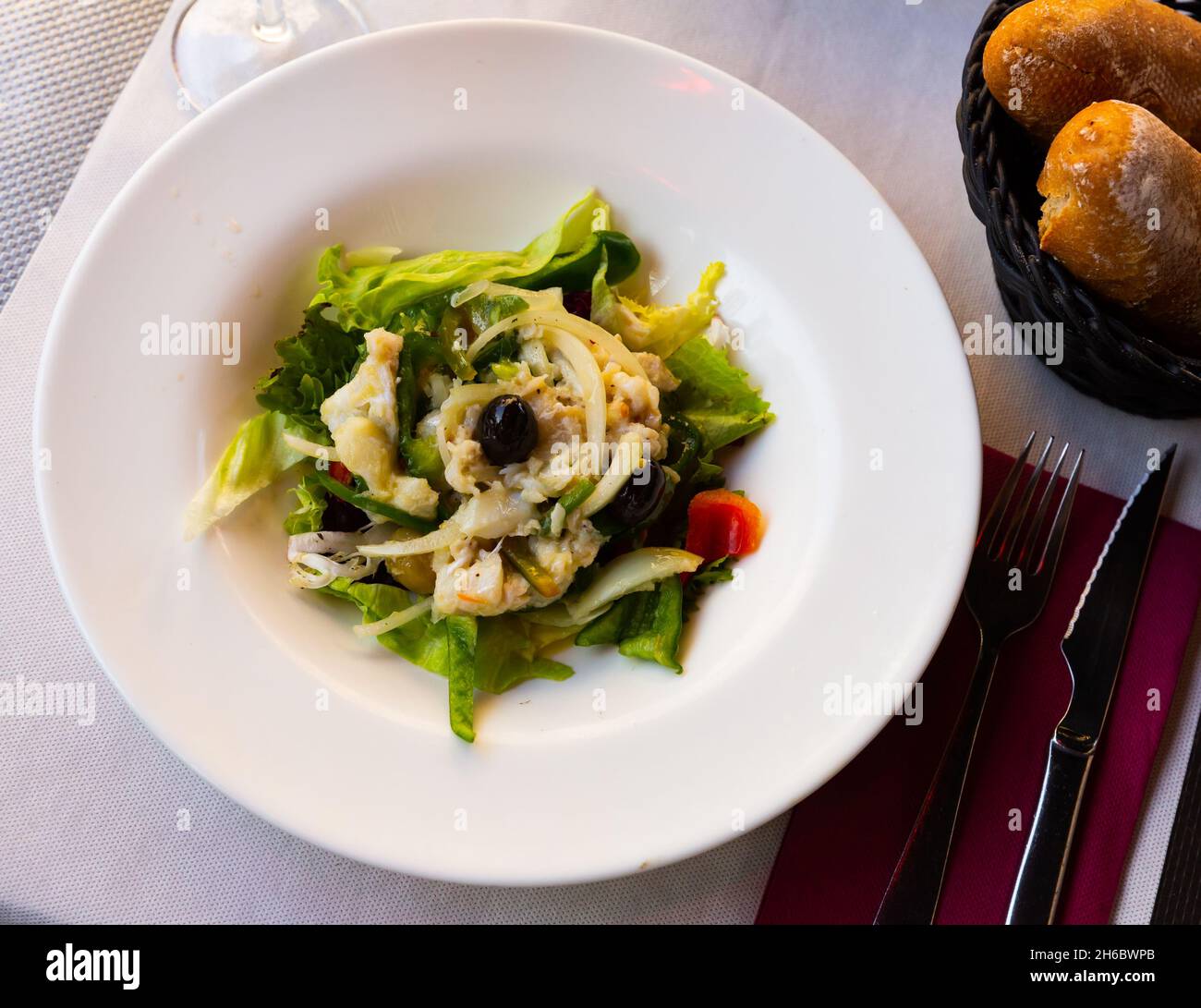 Esqueixada cod, typical dish of Catalan cuisine Stock Photo - Alamy
