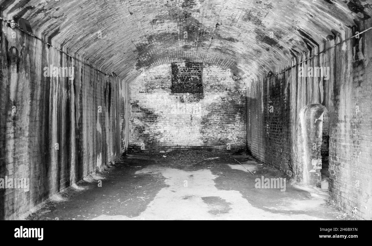 Inside of bunker Black and White Stock Photos & Images - Alamy