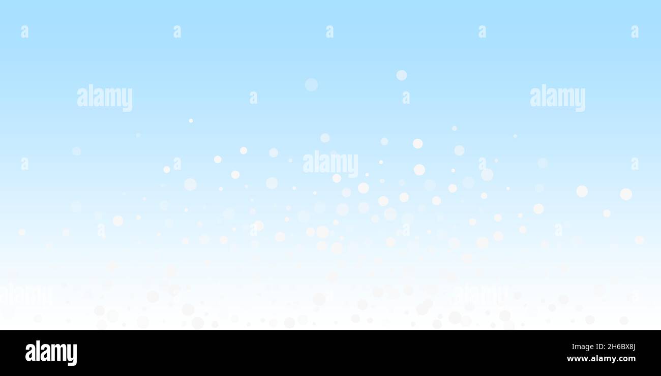 White dots Christmas background. Subtle flying snow flakes and stars on ...