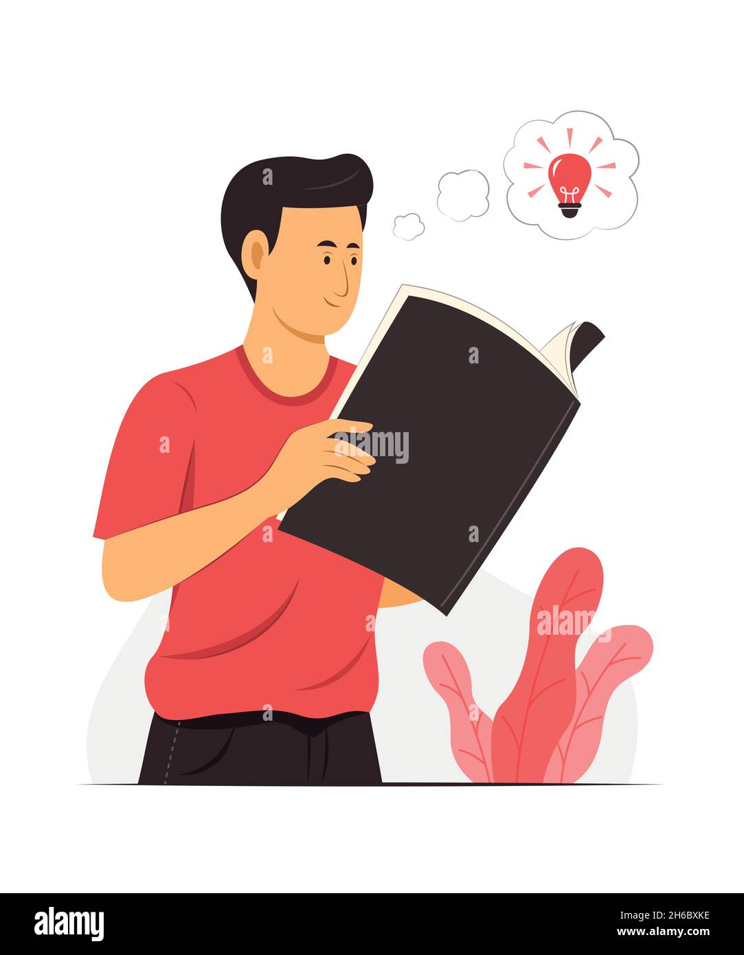 Cartoon man book bubble Stock Vector Images - Alamy