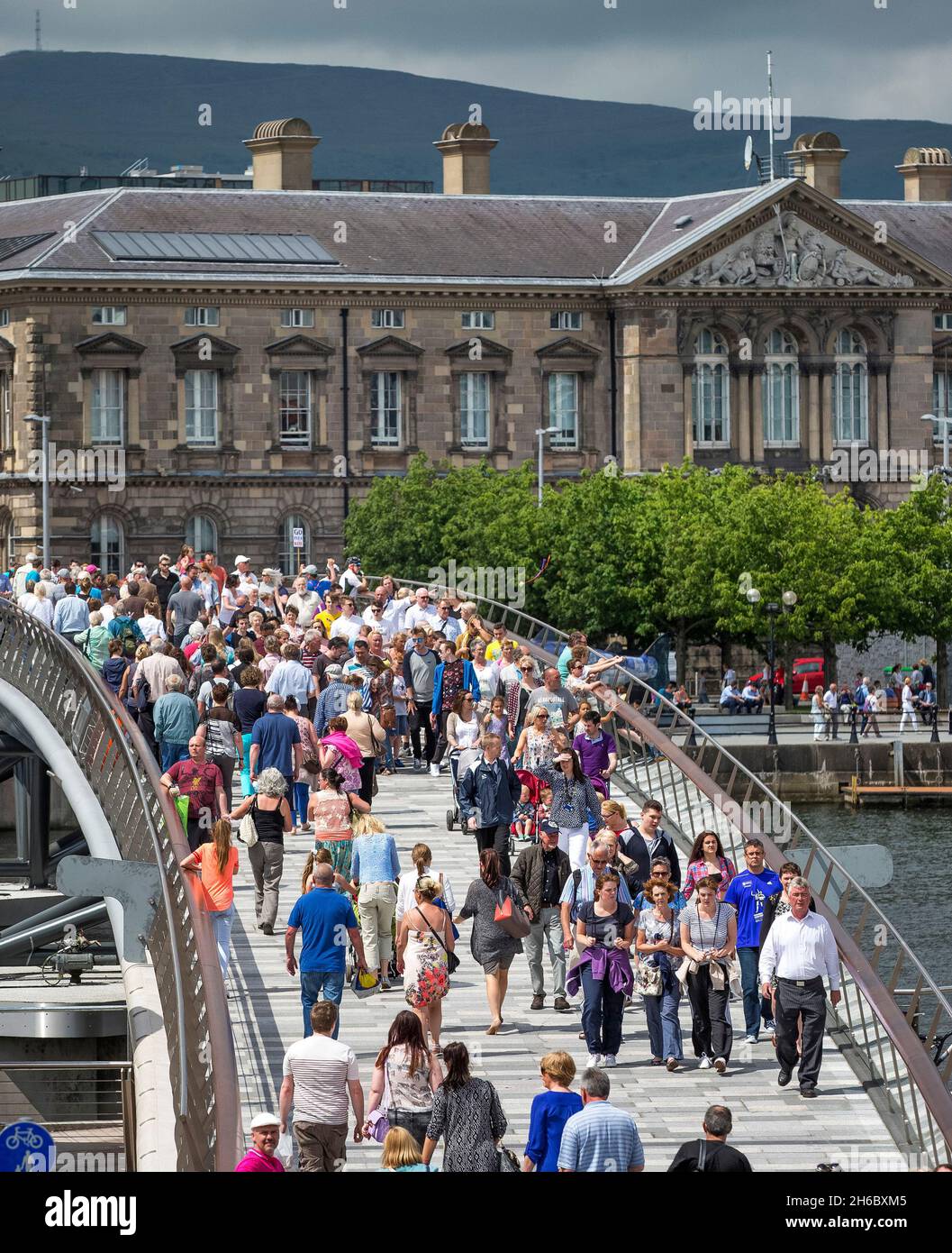 Lagan weir Bridge, Belfast, Northern Ireland Stock Photo - Alamy