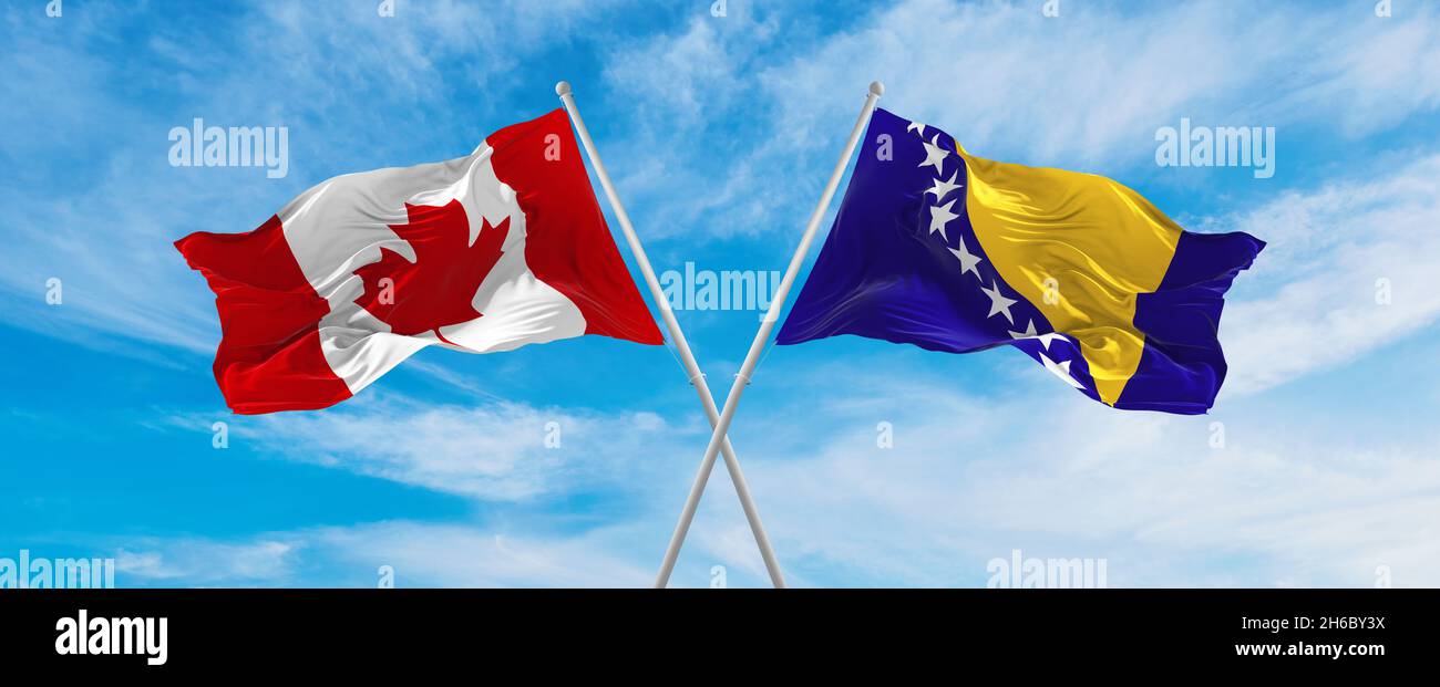 Crossed flags bosnia herzegovina hi-res stock photography and images ...