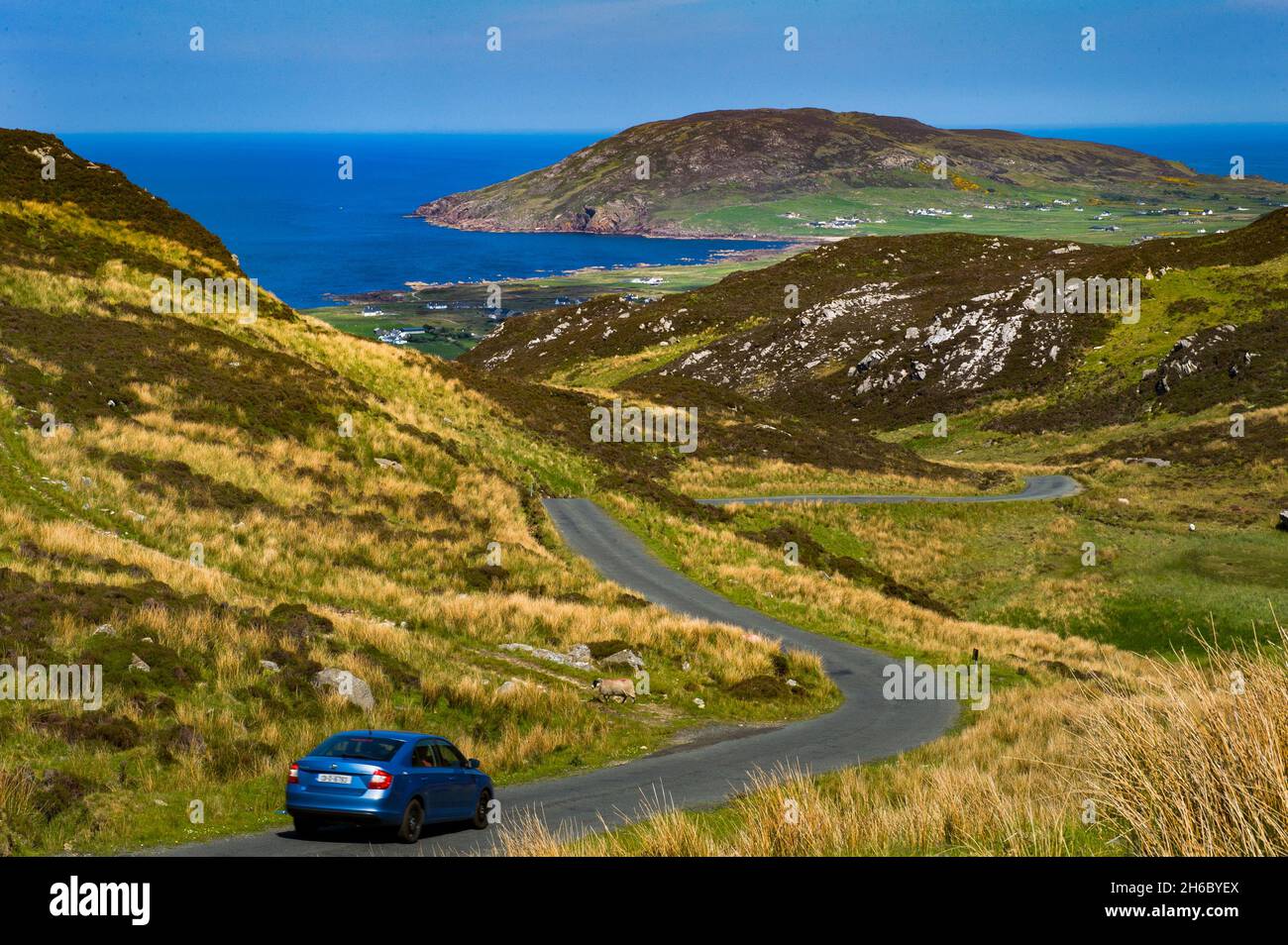 Gap of Mamore, Dunaff Head in Inishowen, County Donegal, Ireland Stock ...