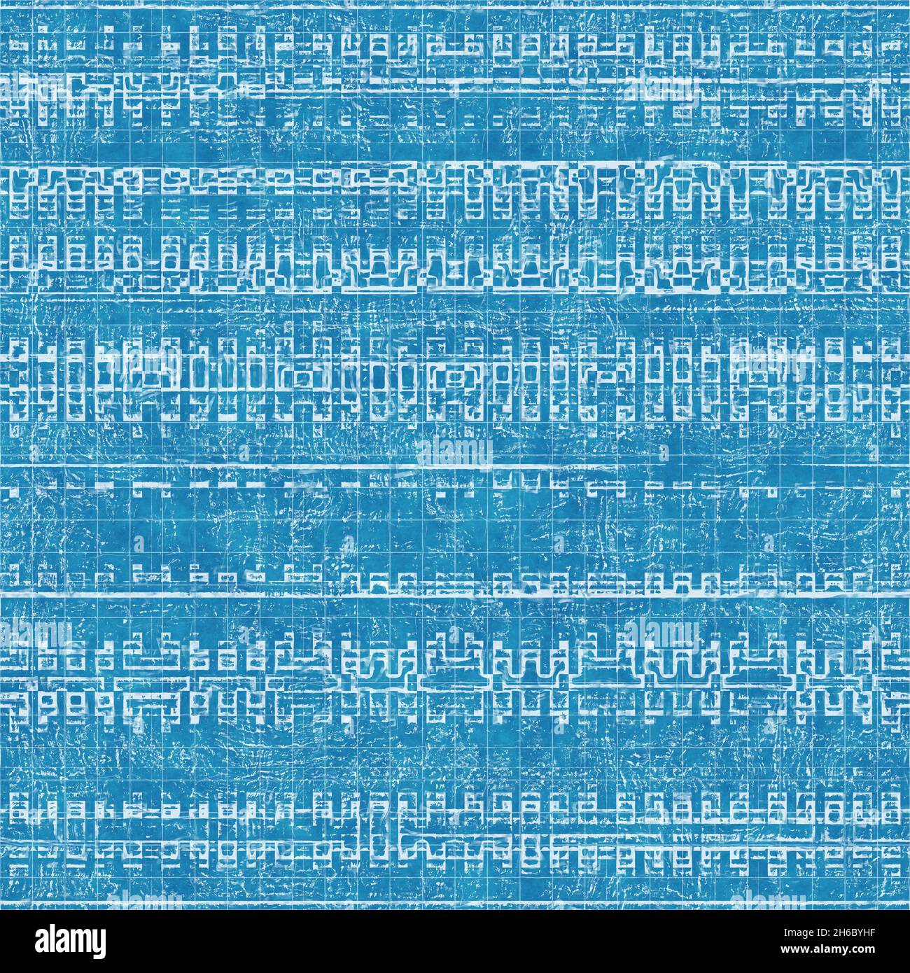 Seamless bright blue blueprint pattern for textile and print Stock ...