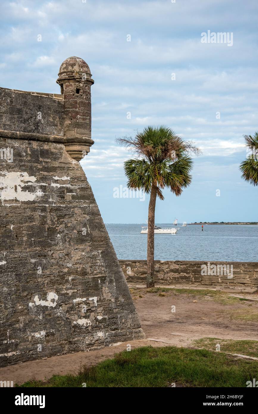Spanish Castillo de San Marcos in St. Augustine, Florida, USA Stock ...