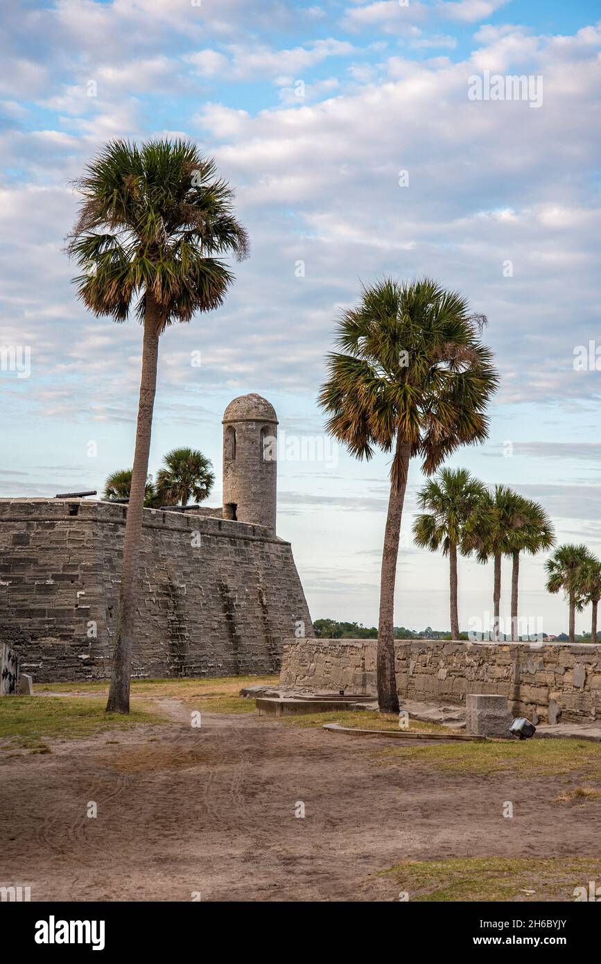 Spanish Castillo de San Marcos in St. Augustine, Florida, USA Stock ...