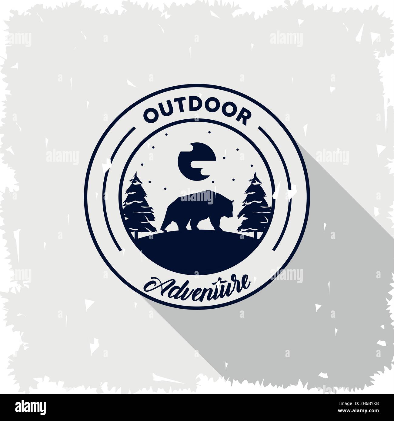 wild adventure round emblem Stock Vector Image & Art - Alamy
