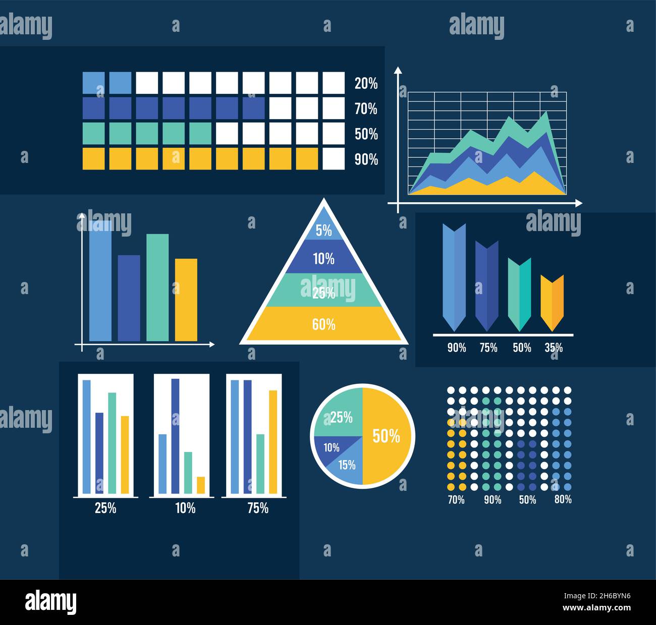 eight statistics infographics icons Stock Vector Image & Art - Alamy