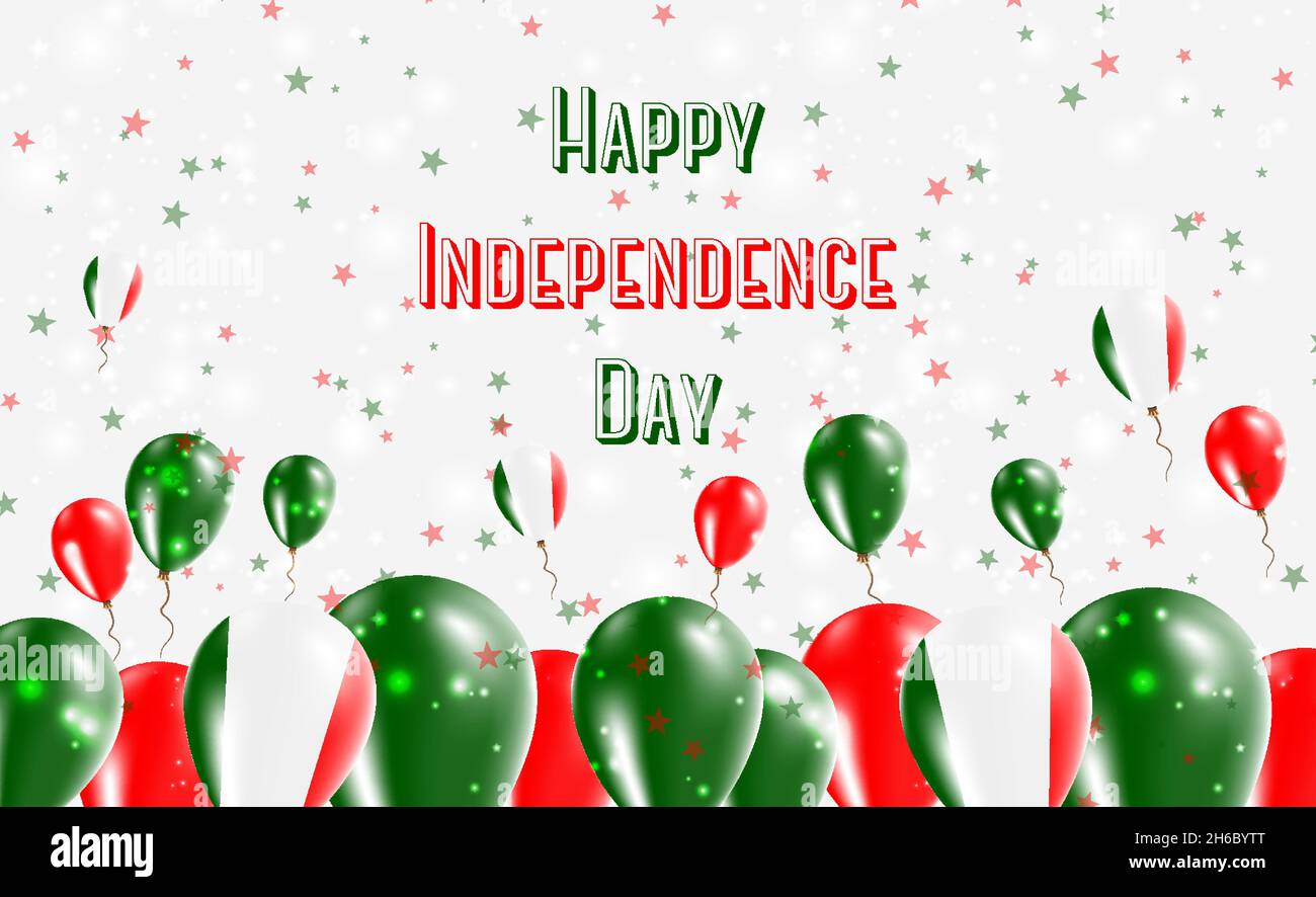 Italy Independence Day Patriotic Design. Balloons in Italian National ...
