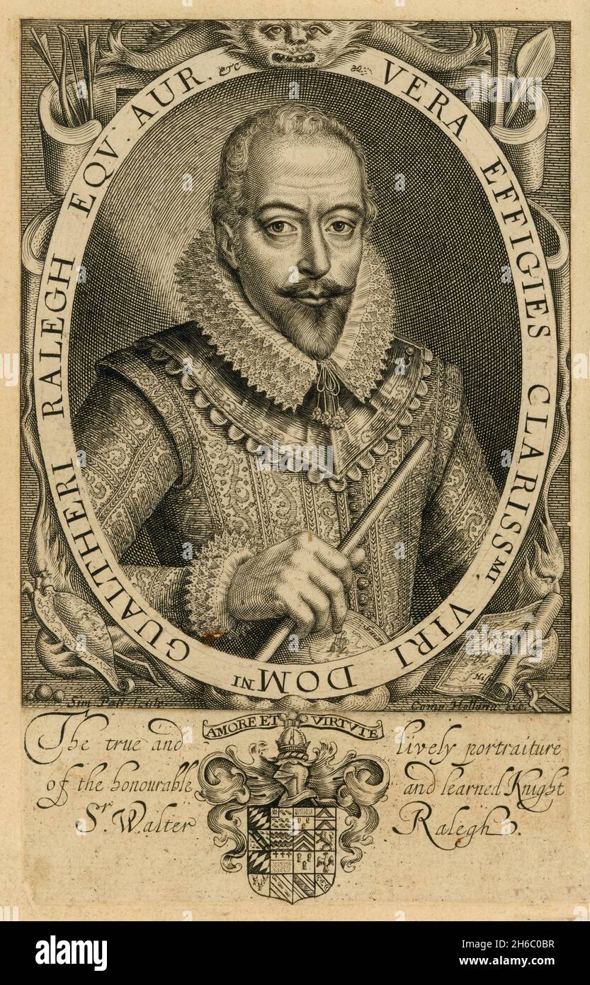 A portrait of the English explorer Sir Walter Raleigh Stock Photo - Alamy