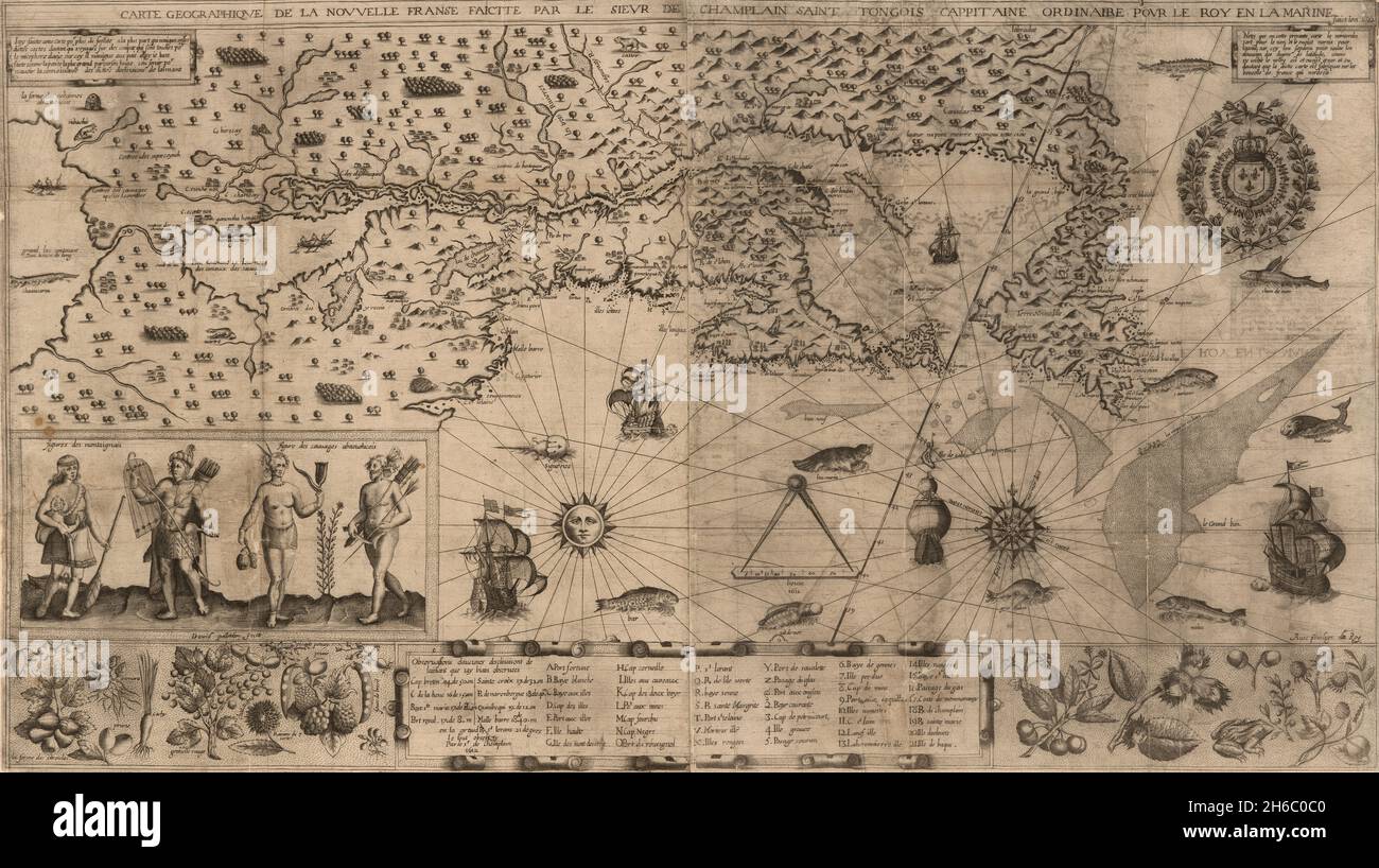 Samuel de champlain map hi-res stock photography and images - Alamy