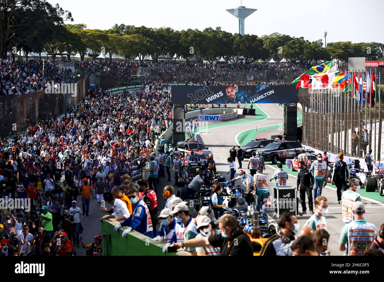 Sao Paulo, Brazil, 14/11/2021, The crowd on track during the Formula 1 ...