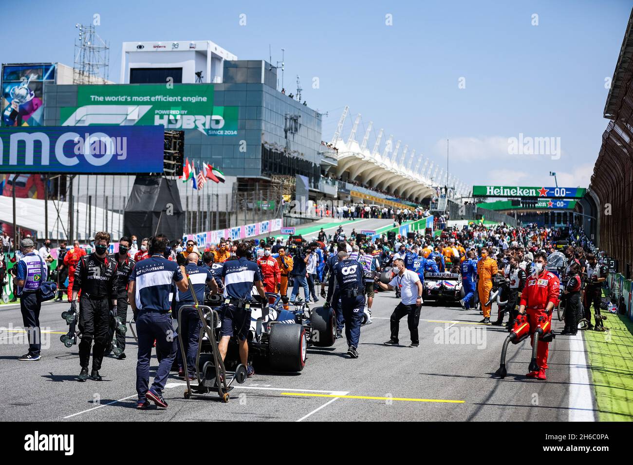 Sao Paulo, Brazil, 14/11/2021, starting grid, grille de depart, during ...