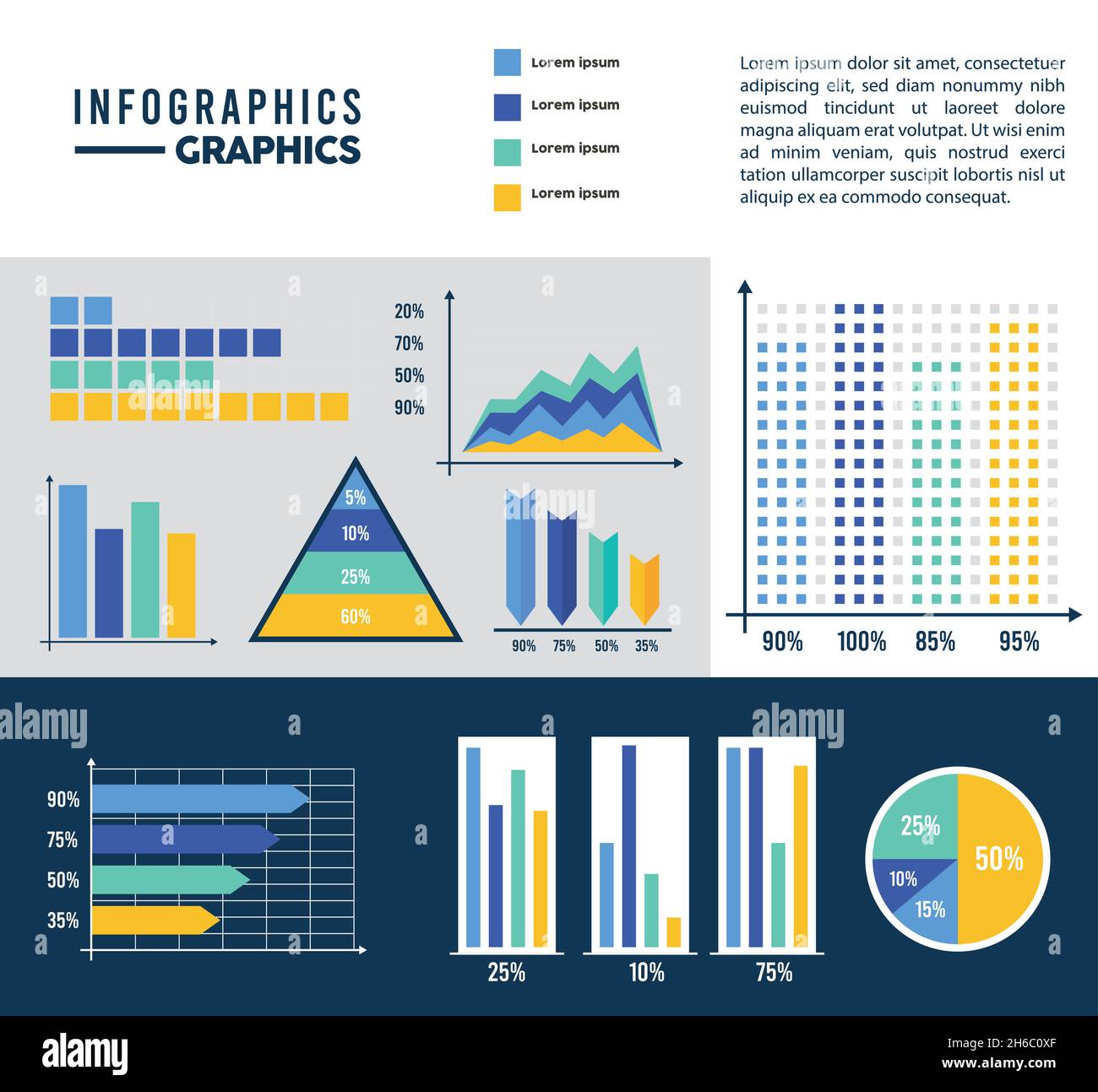 Infographics font set Stock Vector Images - Alamy