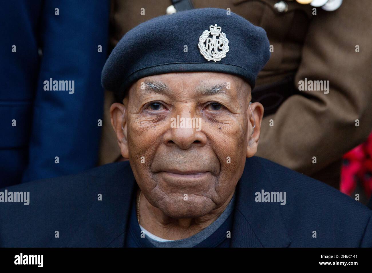WWII veteran Gilbert Clark seen on Remembrance Sunday in Windrush ...