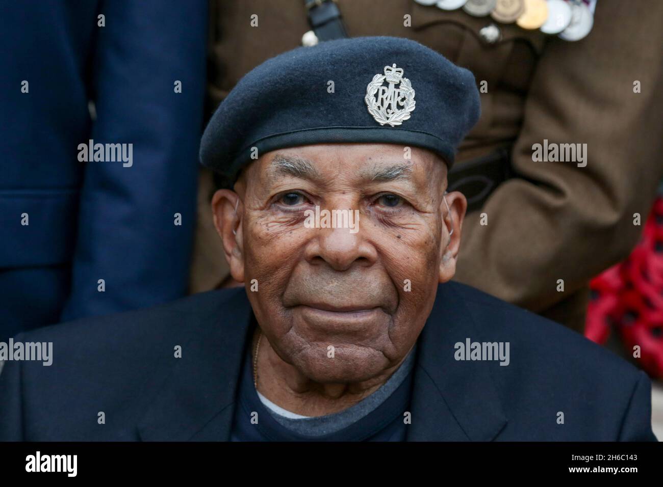 WWII veteran Gilbert Clark seen on Remembrance Sunday in Windrush ...
