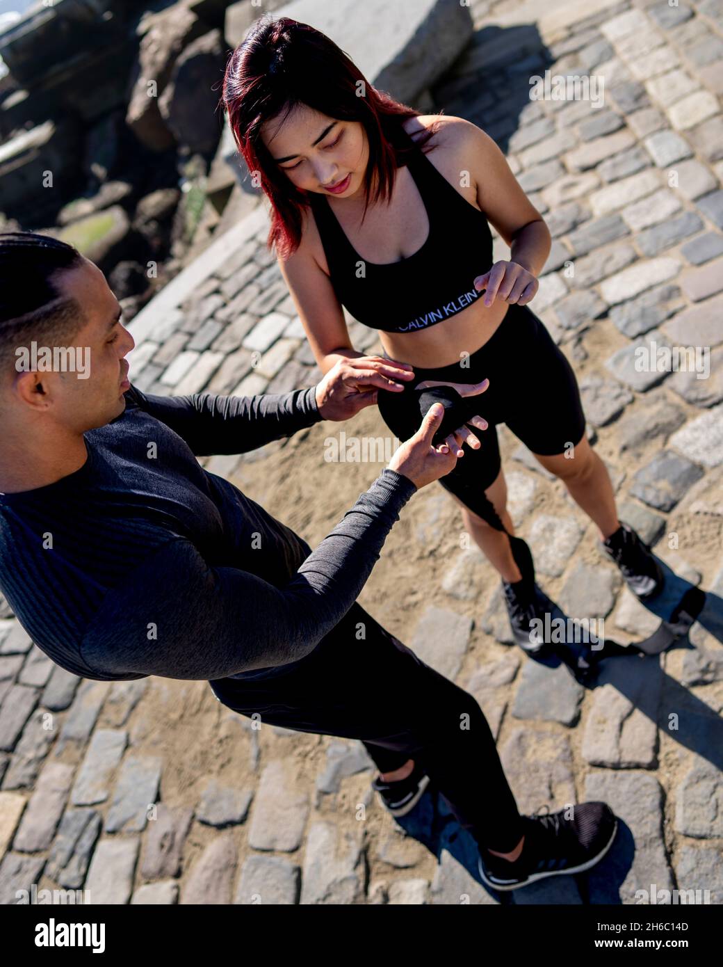 Asian woman training hi-res stock photography and images - Alamy