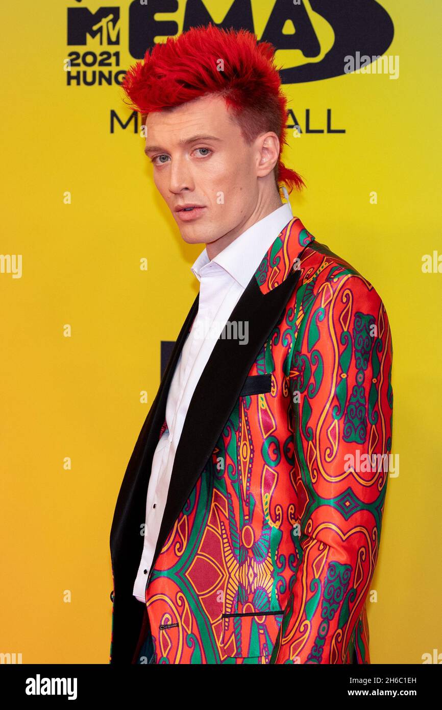Jack Saunders attending the MTV EMAs 2021 at the Laszlo Papp Budapest Sports Arena in Budapest ...