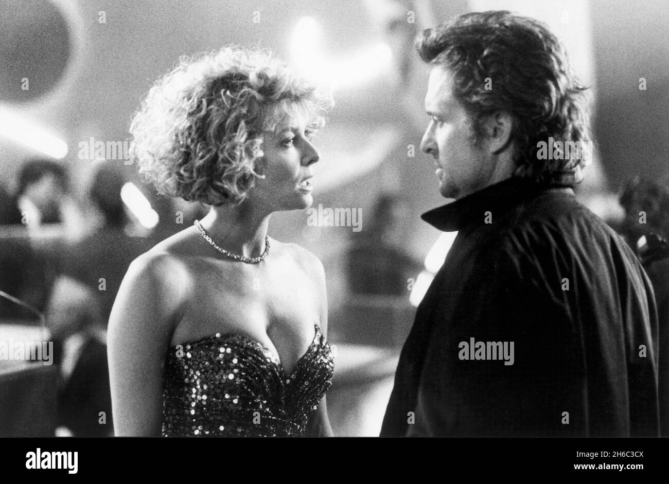 Kate Capshaw, Michael Douglas, on-set of the Film, "Black Rain ...