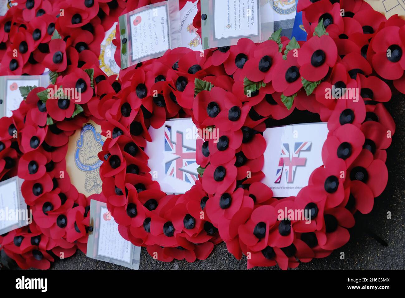 London, UK. The National Front lay two poppy wreaths at the Cenotaph on ...