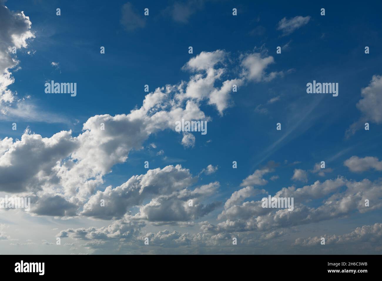 Daytime color of blue sky with clouds . Natural heaven light Stock ...