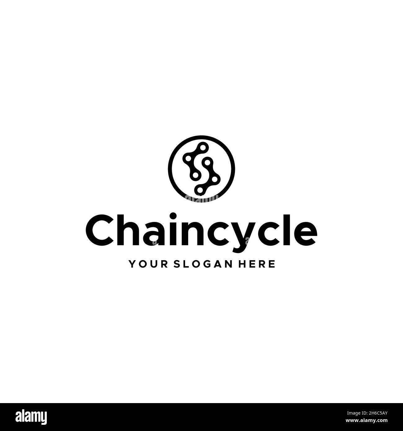 minimalist acahaincycle circle chains logo design Stock Vector Image ...