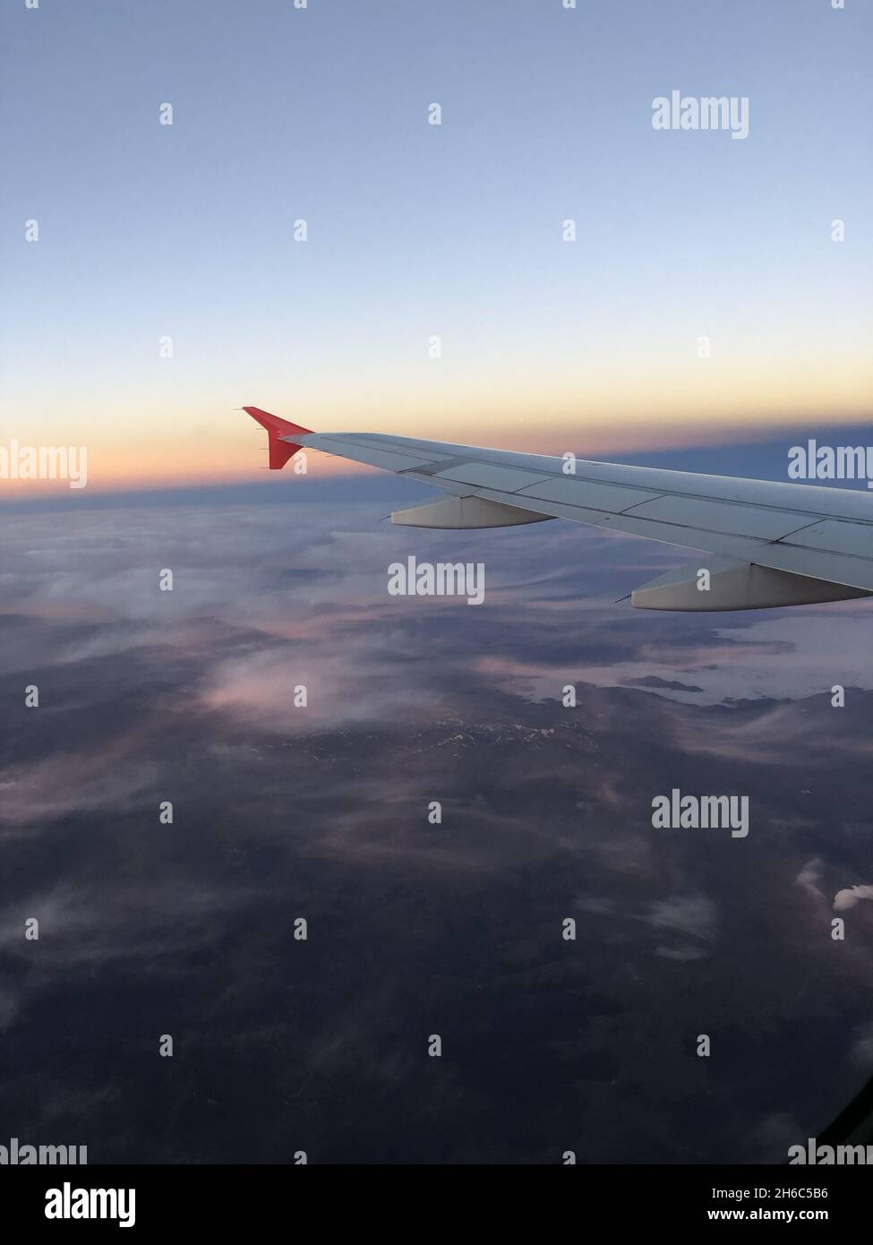 Beautiful view from an airplane window Stock Photo - Alamy