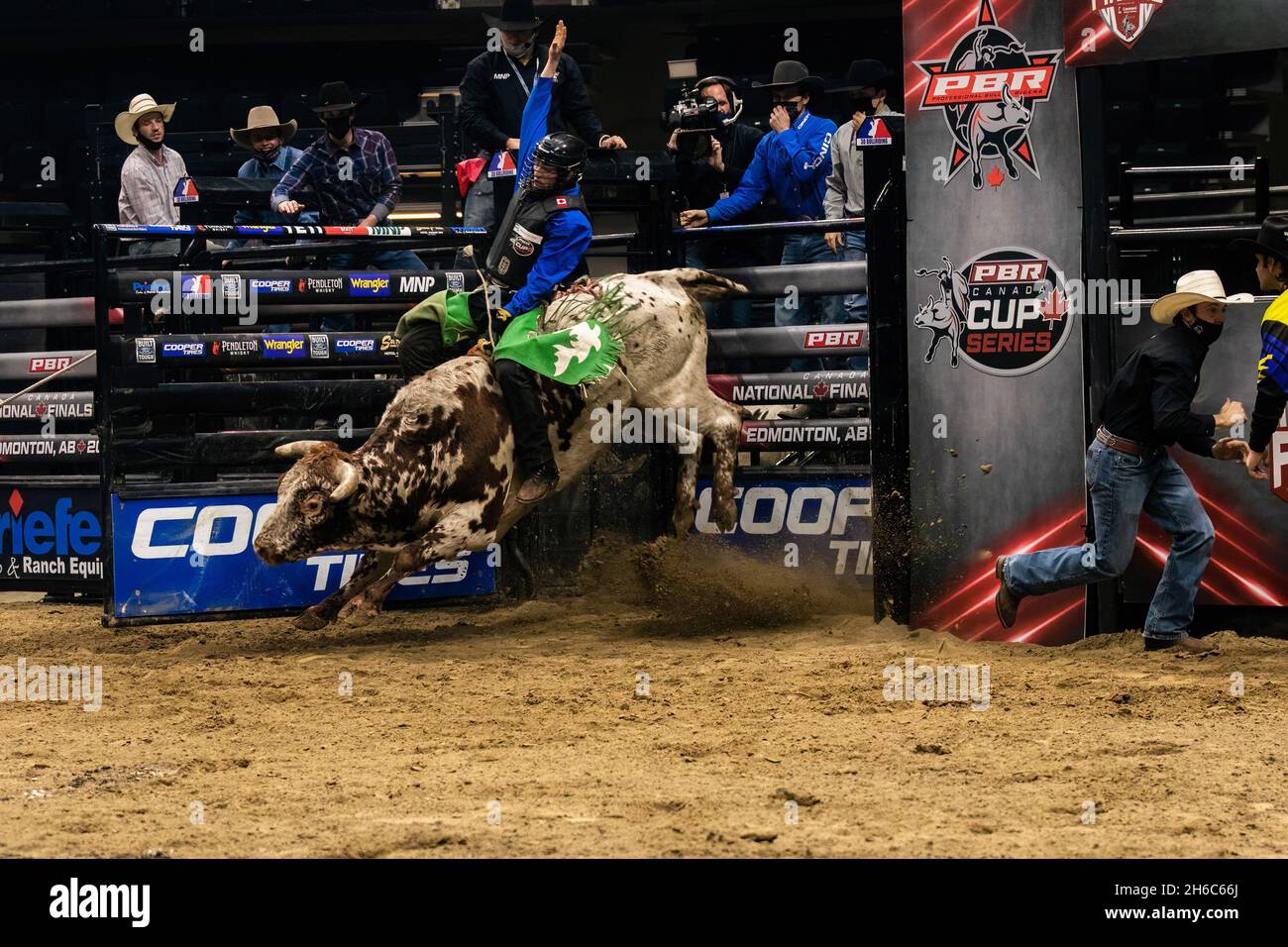 Char Hartman aboard "New Tattoo" during the PBR (Professional Bull ...